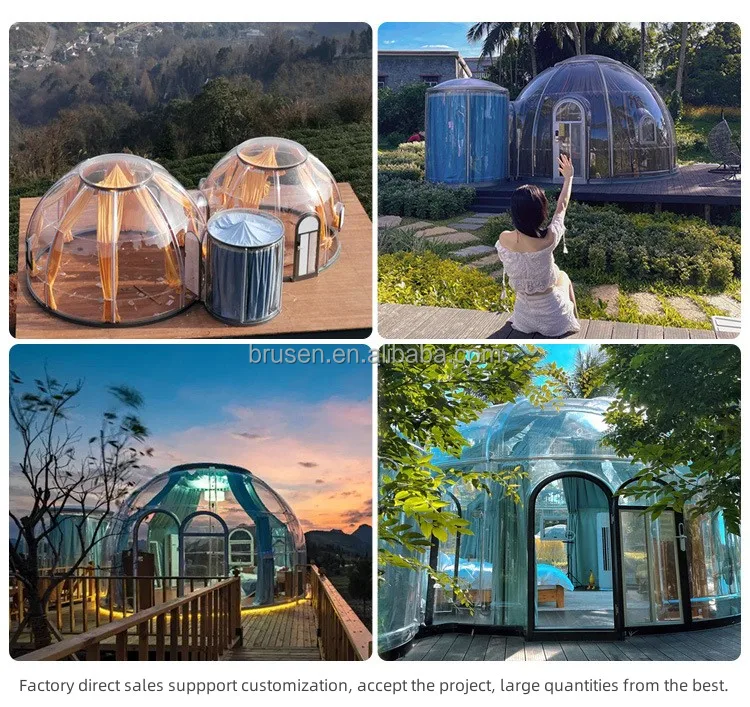 Clear Geodesic Hotel Clear Dome Tent Luxury Transparent Garden Camping ...
