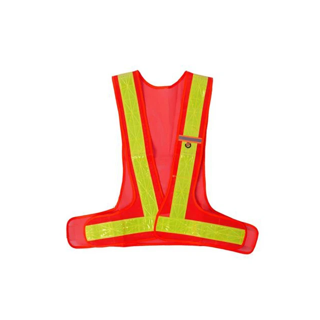Red Adjustable Safety Reflective Vest for Night Running,Construction ...