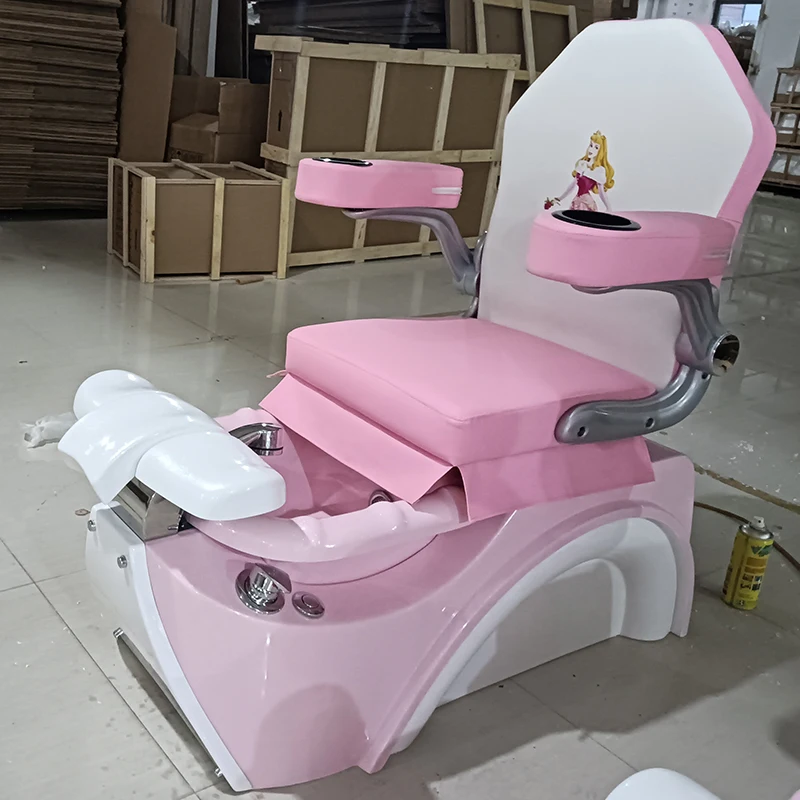 Hot Pink Kids Foot Spa Chair Nail Salon Butterfly Kids Spa Pedicure ...