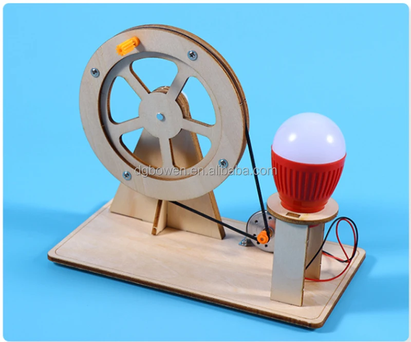 DIY Wooden Hand Cranked Generator - Fun Science Experiment