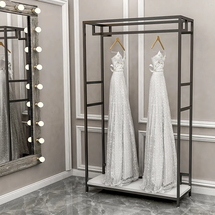 Custom Gold Lady Wedding Dress Garment Display Stand