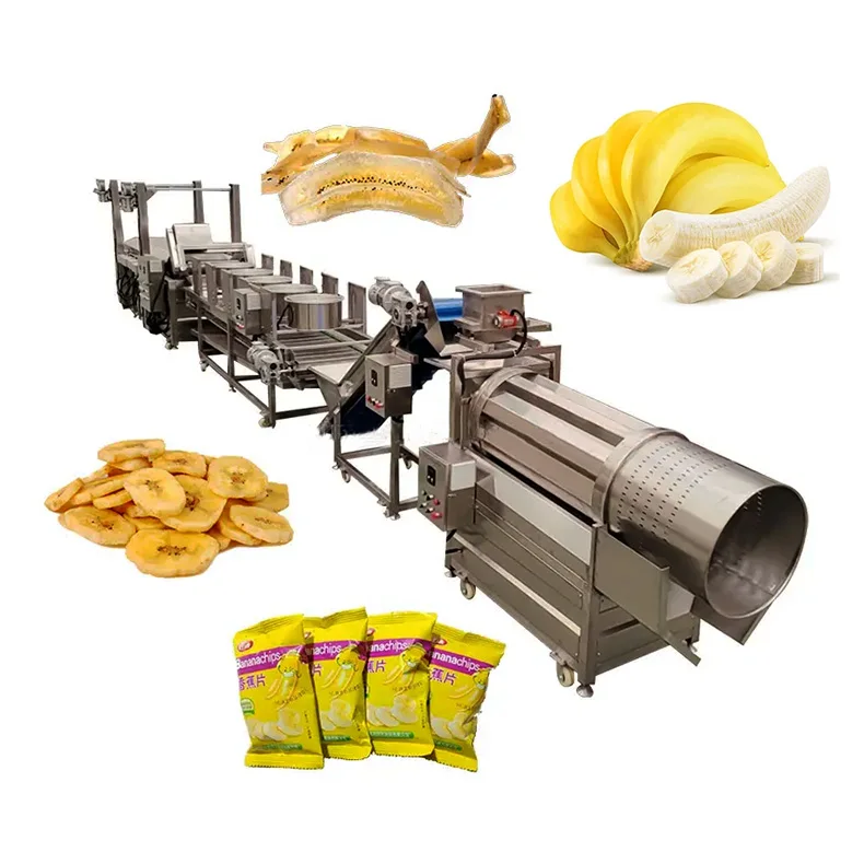 Potato Chips Crisps Making Production Line Machine Potato Chips Frying ...