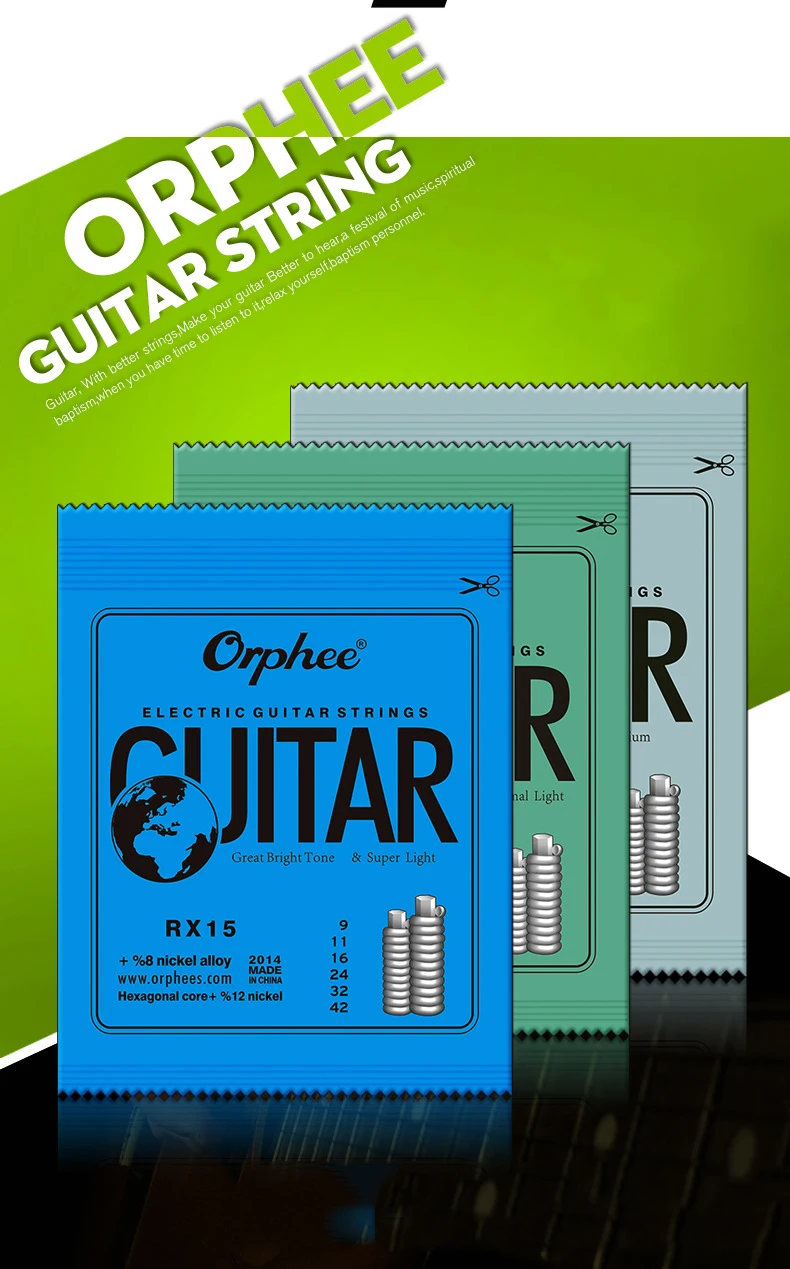 Electric Guitar 6 String Orphee Strings RX Electric Guitar Sets Strings ...