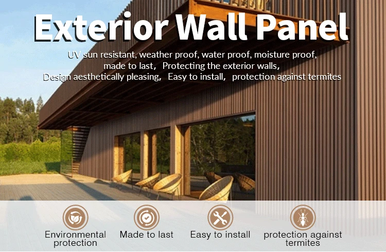 Necowood Wood Wpc Wall Panel Wpc Wood Outdoor ASA Fluted Great Wall ...