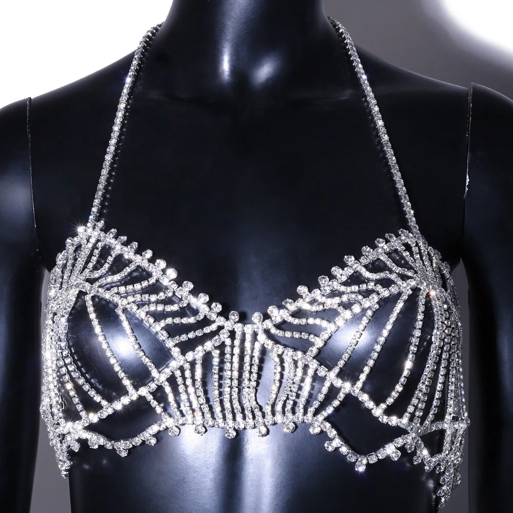 Sexy Girls Body Chain - Shiny Crystal Jewelry for Parties