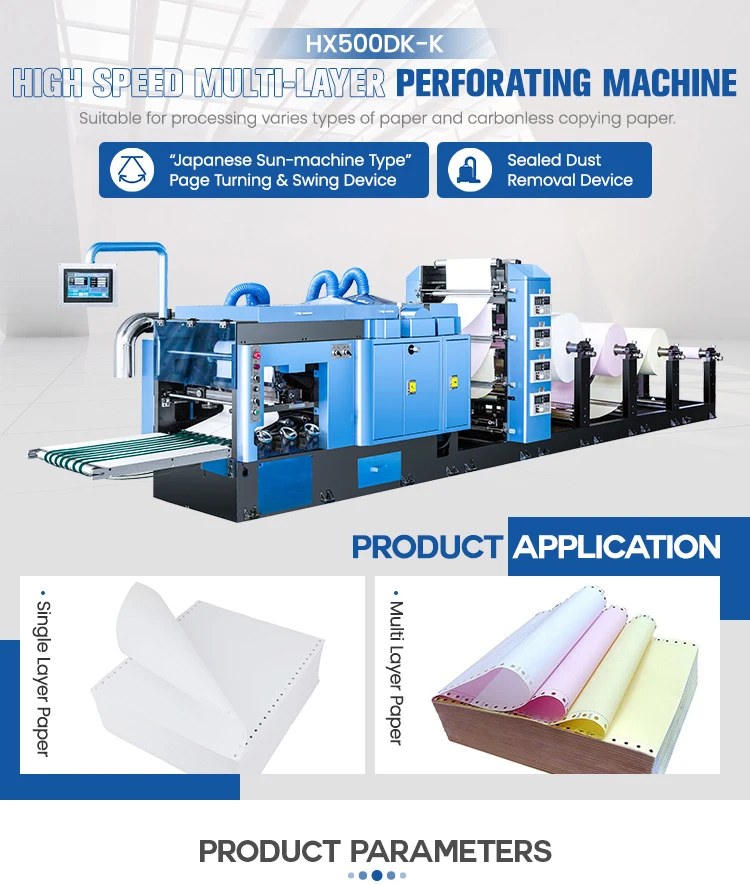 Hx500dk-k Paper Roll Perforating Machine With Folding Slitting Function ...