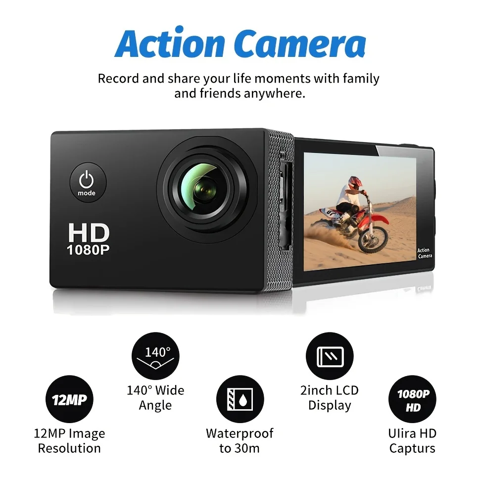 4k 30fps Hd Waterproof 1080p Dv Sport Camera Video Cameras Mini ...