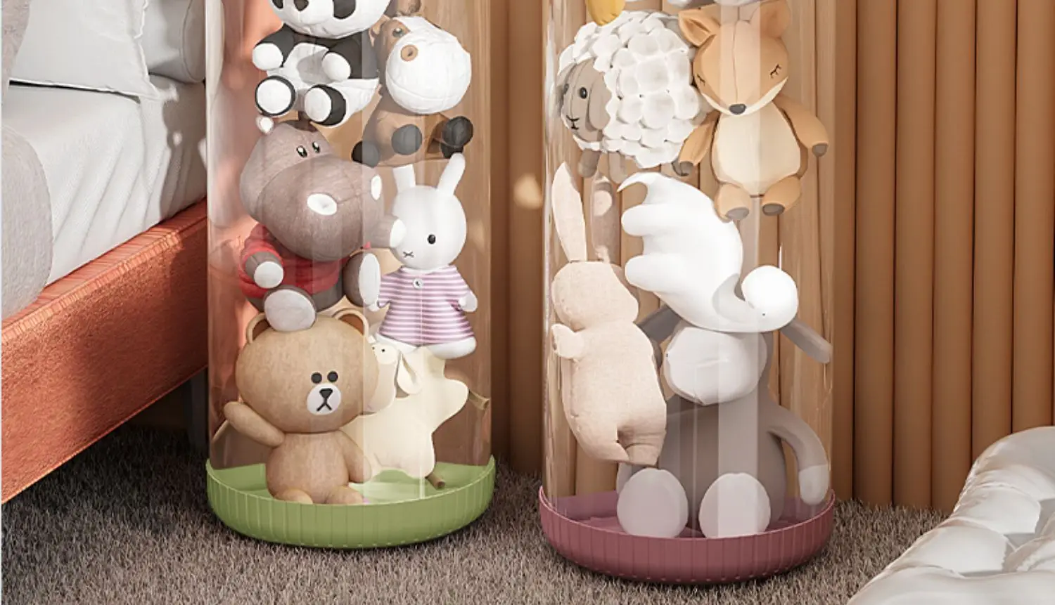 Transparent Doll Storage Bucket - Perfect for Toy Organizing