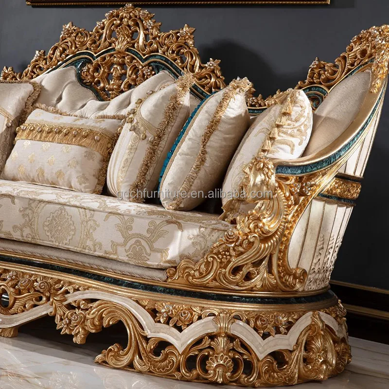 Luxury European Style Living Room Furniture - Hand Carved