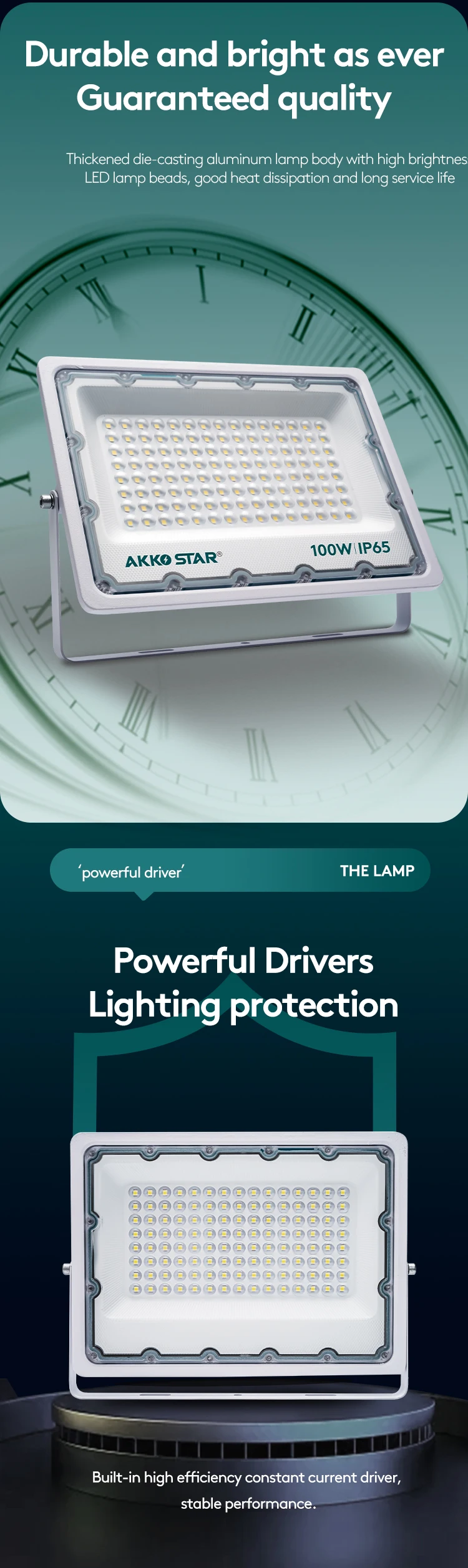 AKKO STAR Led Floodlight 200w 6500k - 30000 Hours Lifespan