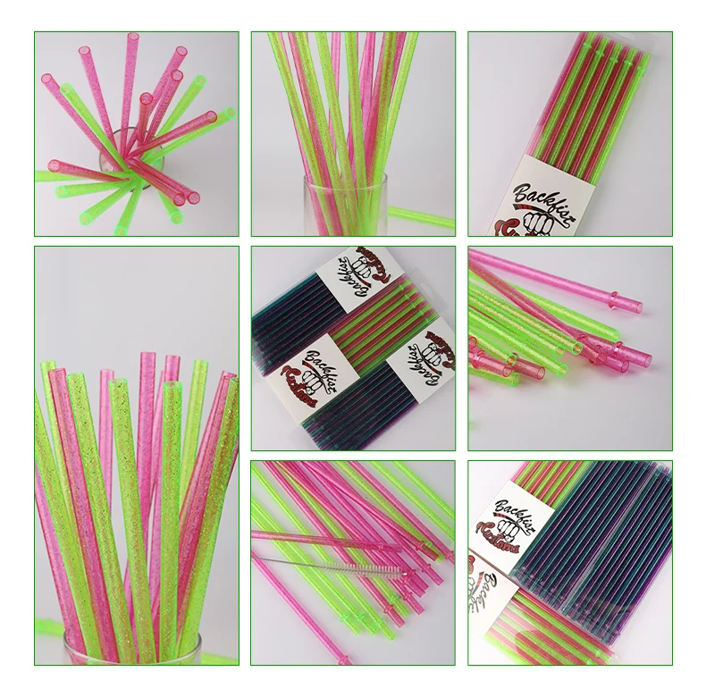 Reusable Plastic Glitter Drinking Straw,Bpa-free Petg Purple Glitter ...