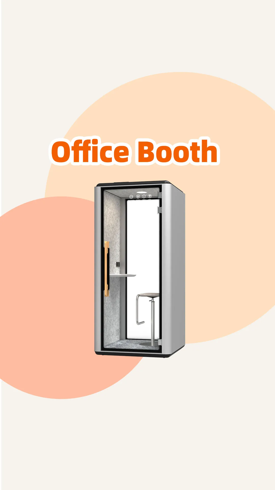 Single Seater Office Meeting Booth With Computer Desk For Private ...