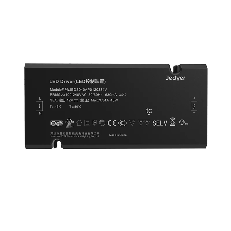 100-240v Ac 40w Dc 24v Ip20 1.67a Pf 0.9 Ovp Ocp Scp Otp Jedver Thin Led Driver - Buy 100-240v ...
