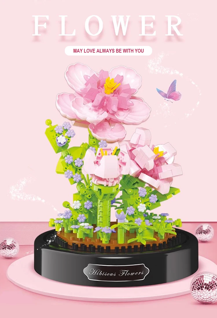 Balody Model Flower Mini Bricks - DIY Assembly Set