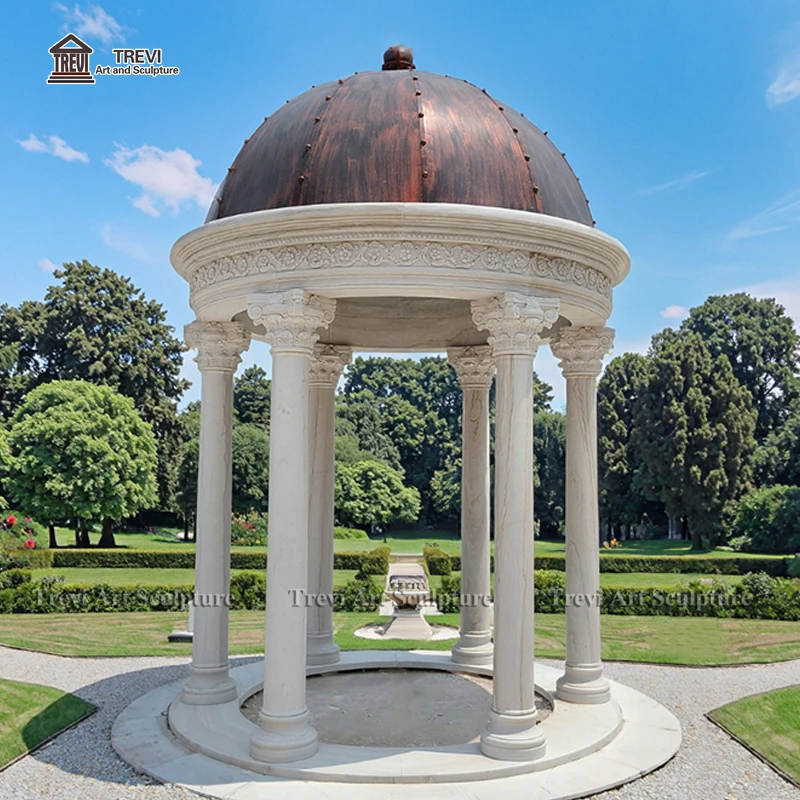 Shop Western Design Garden Stone Column Pavilion for Sale