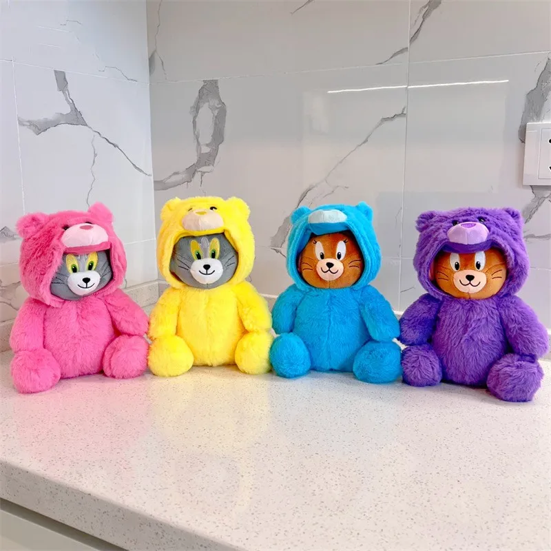 Creative Fluffy Multi-color Tom Cat And Jerry Mouse Plush Toy Lovely ...