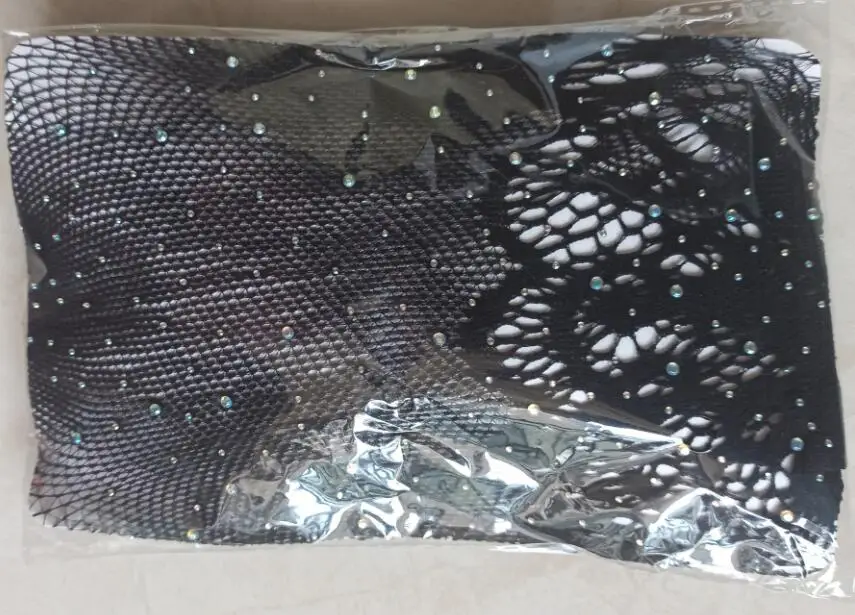 Sexy Fishnet Stockings Floral Print Crystal Mesh Drilled Rhinestone ...