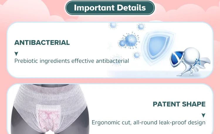 Oem Lady Woman Disposable Menstrual Period Pads Sanitary Napkins Pants ...