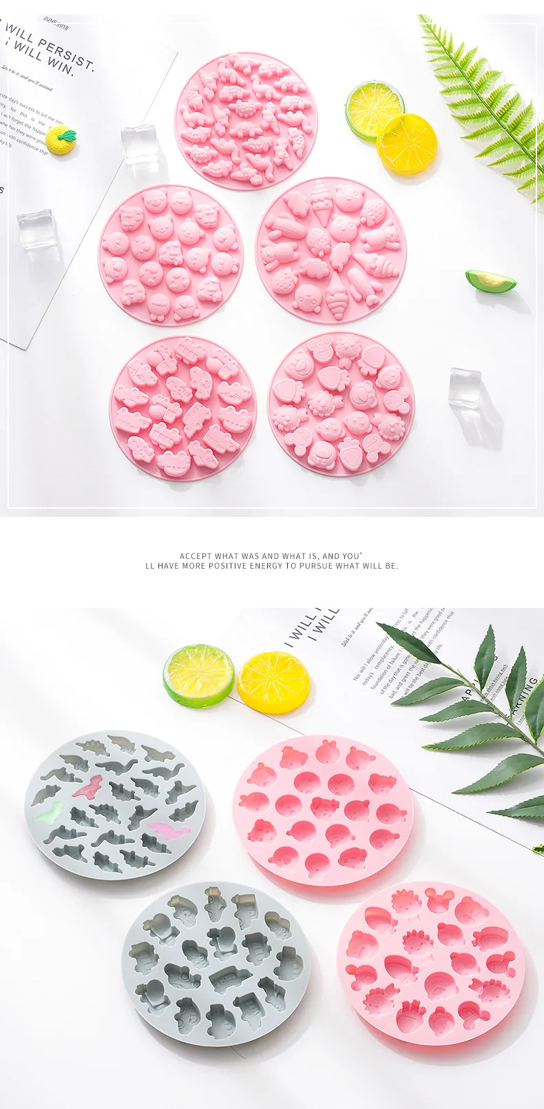 Soft Candy Ice Grid Drip Heart Shape Funny Silicone Baking Molds Hot ...