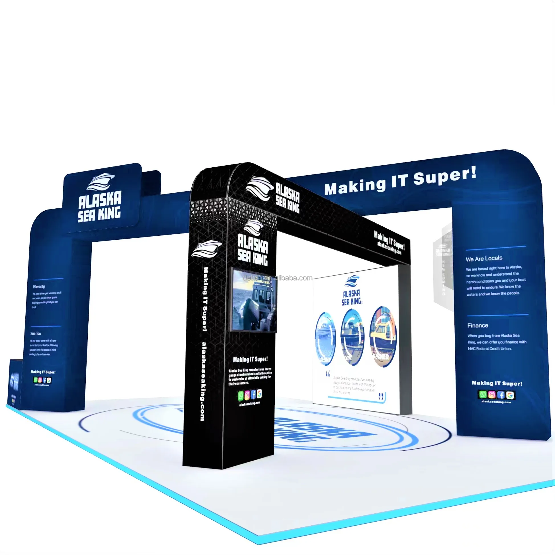 Aluminum Exhibition Booth Trade Show Booth Stand Big Booth Stand - Buy ...