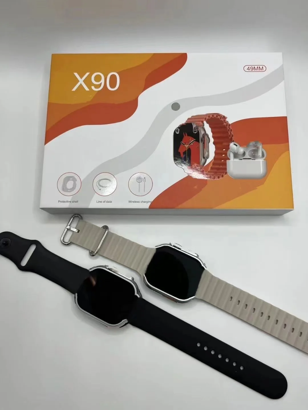 X90 Five In One Series Fashion Smart Watch Large Screen 49mm Two Hand ...