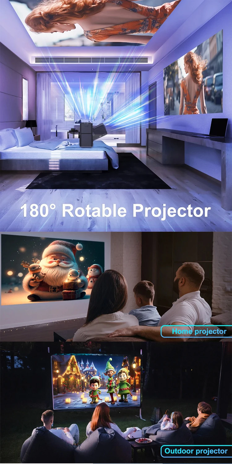 Topleo Projector Portable Screen Video Mini LCD 1080p Home Hy320 ...