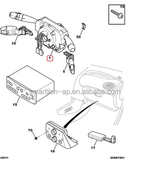 Steering Column Switch for Peugeot 307 | Combination Switch for 2000 ...