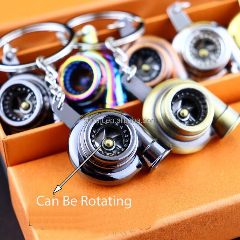 Custom Metal Keychain Automobile Modification Parts Turbocharger Metal ...