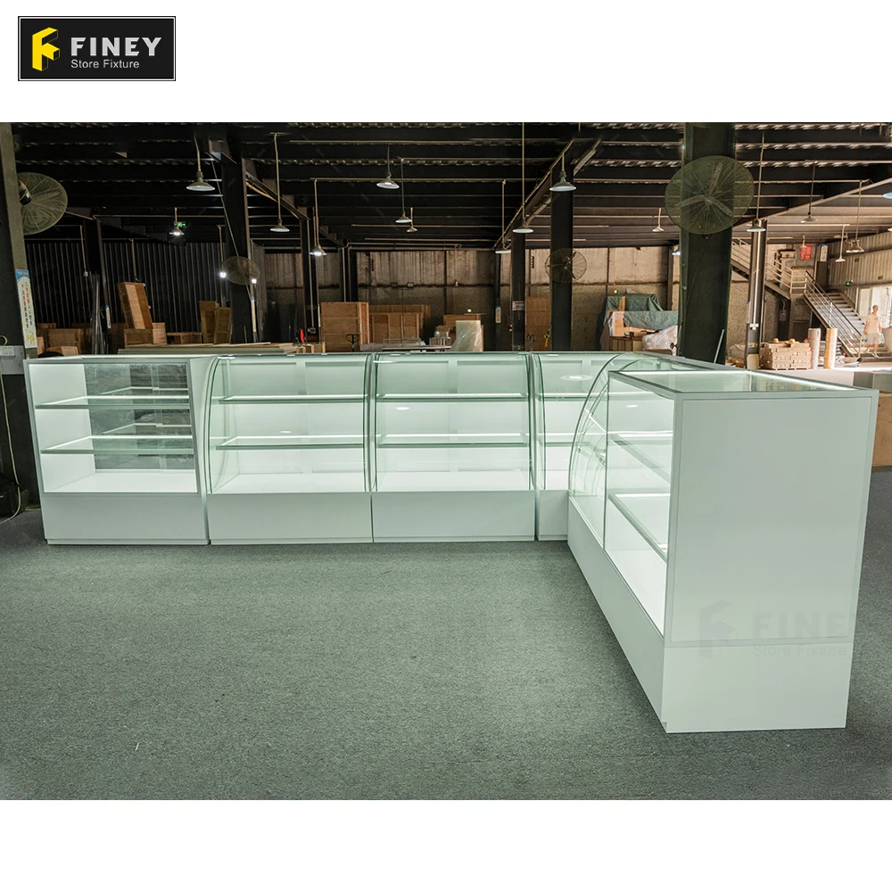 Factory Price Full Vision Glass Showcase Smoke Shop Display Glass ...