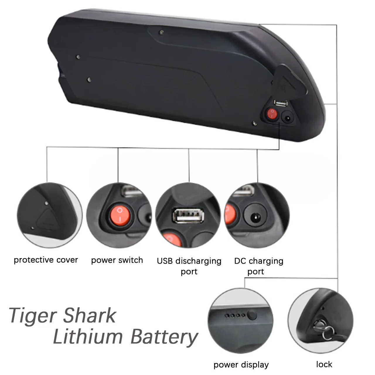 High Capacity 36v 48v Lithium Battery Downtube Akku 36v Lithium Ion ...
