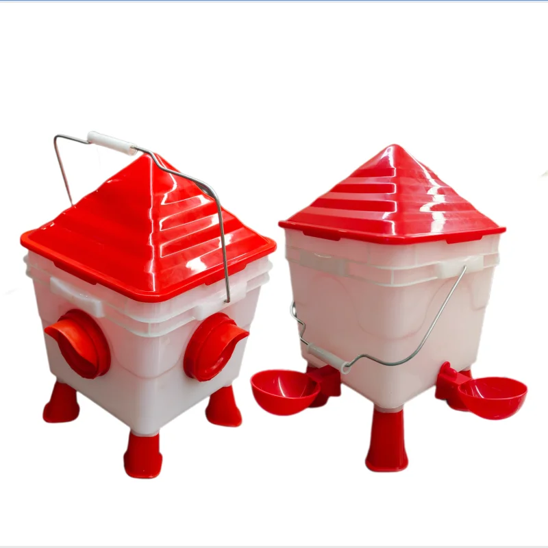 Automatic Chicken Feeder & Waterer Set (4 holes), Chicken Feeder Port ...