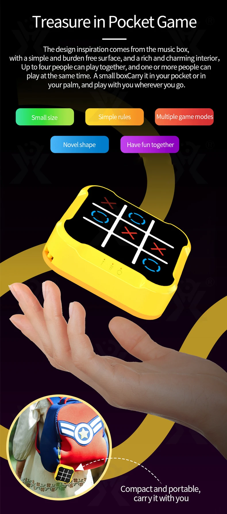 Chengji Smart Tic Tac Toe Board Game - Digital Chess Console