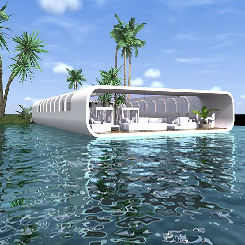 Modern Floating Restaurant Water Bar Water House Prefab House Water ...