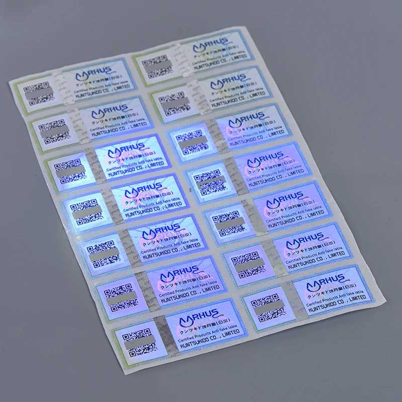 Serial Number Security Label Stickers With Hologram For Products Anti ...