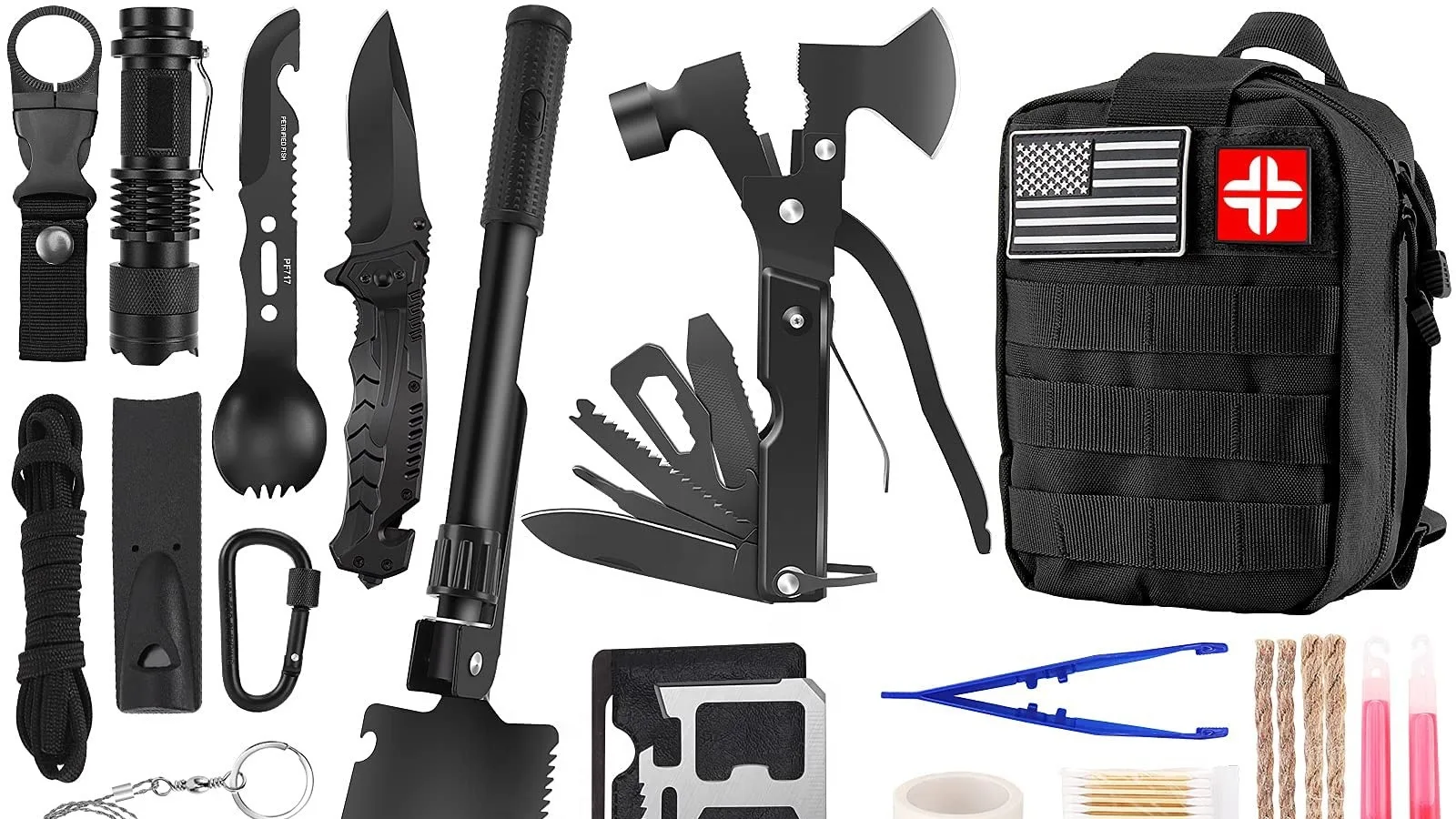 142 In 1 Hiking Emergency Survival Tool Travel Rescue Bag Camping ...