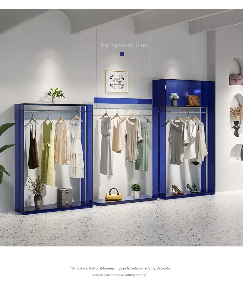 Acrylic Clothing Store Transparent Display Cabinet Multifunctional ...