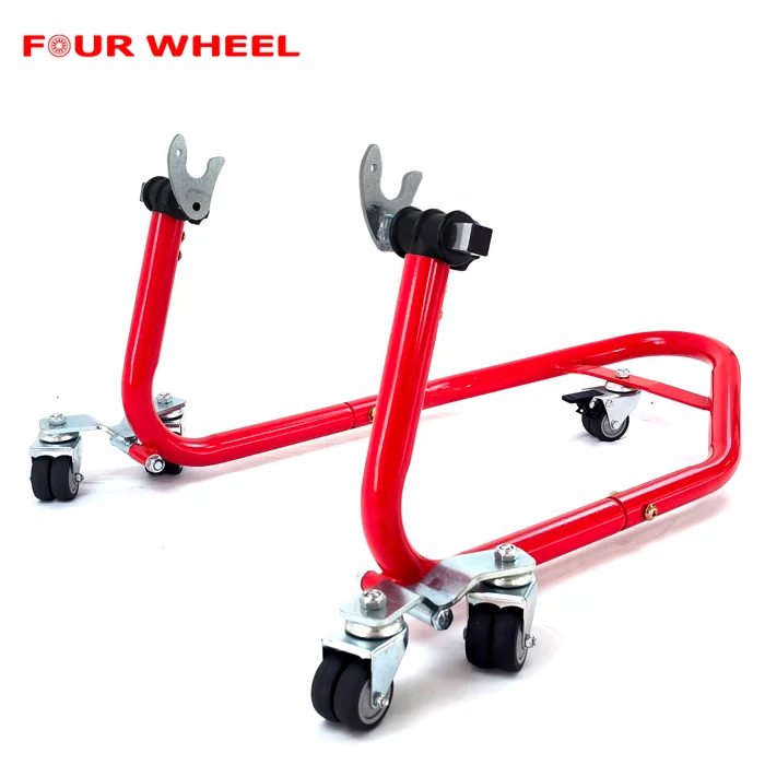 Motorcycle Stand Adjustable Fork Spool Paddock Swing Arm Rear Wheel ...