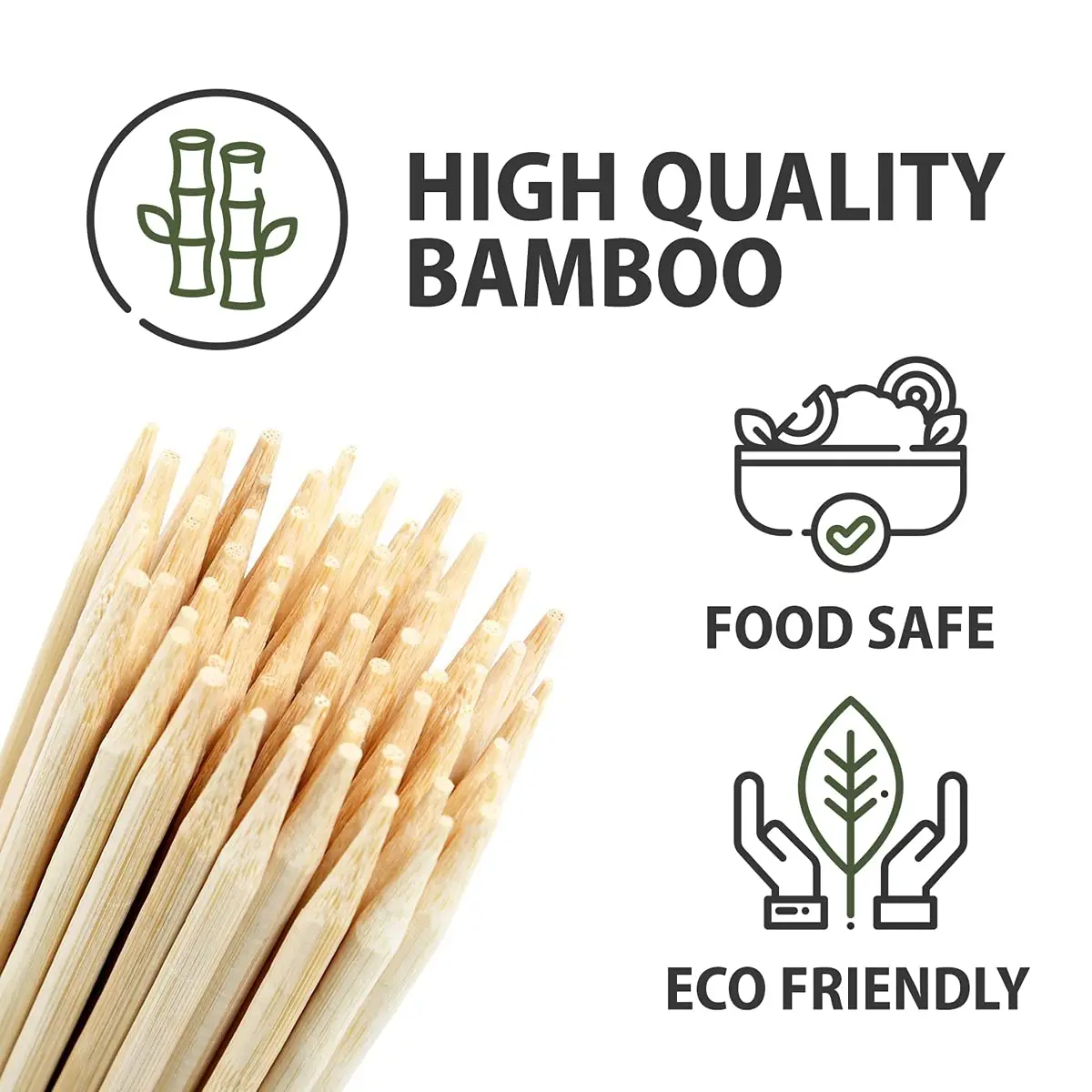 Bambus Sticks 50cm Small Package Barbecue Stick Custom Logo Disposable ...