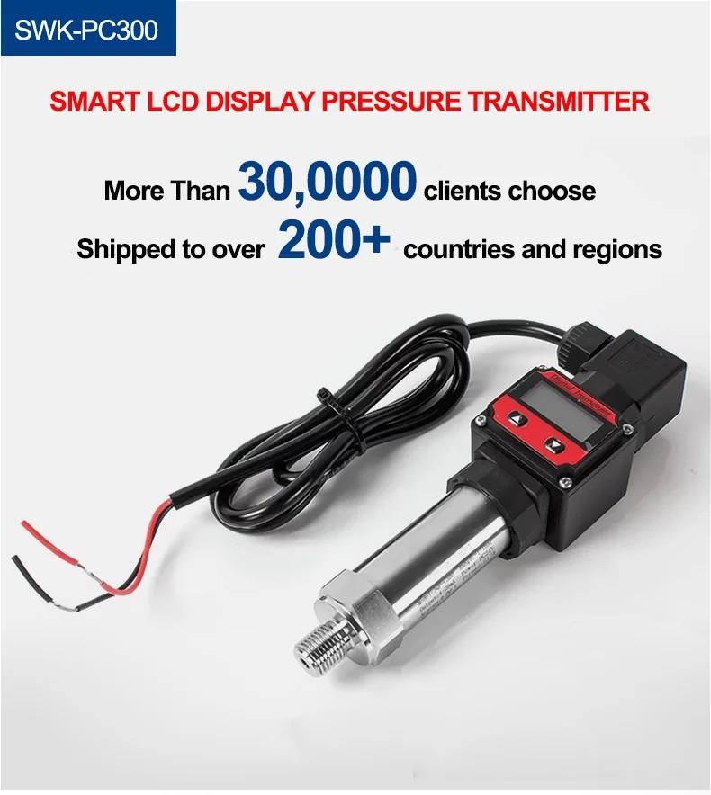 Swk-pc300 High Pressure Sensor Rs485 4-20ma Digital Transmitter ...