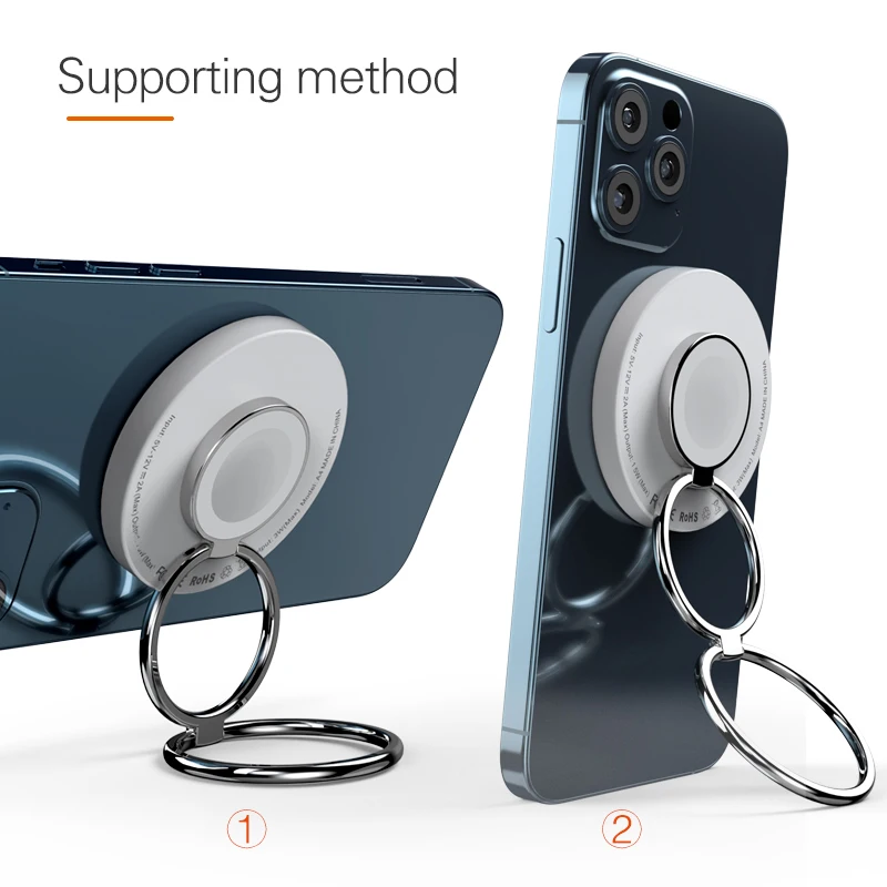 Foldable Desktop Double Ring Stand 3 in One Wireless Charger Magnetic ...