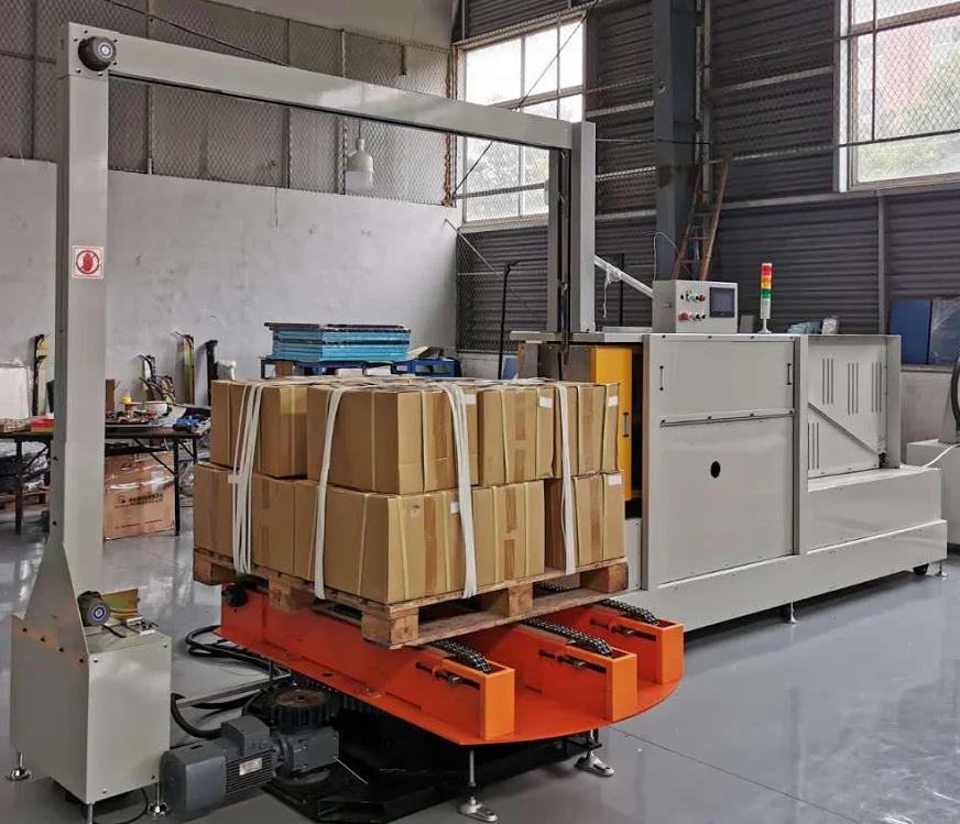 Making Fully Automatic Pallet Wrapping & Strapping Machine Fantastic ...