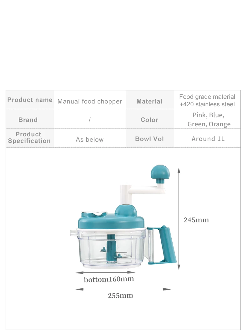 Manual Plastic Vegetable Chopper Salad Food Processor Speedy Food ...