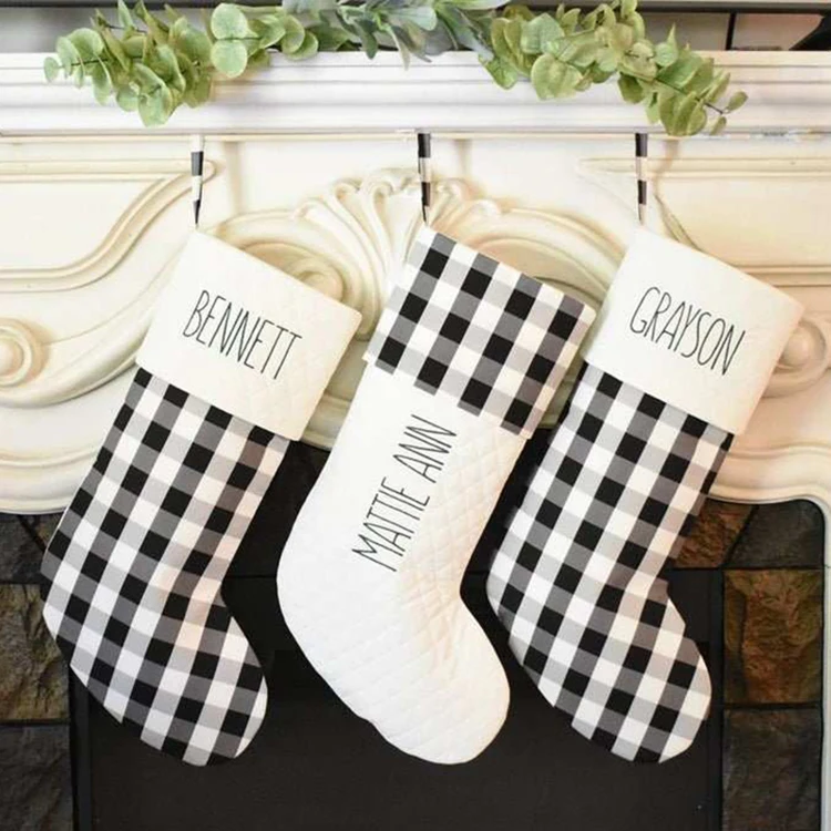 Custom Fireplace Decoration Christmas Stocking Packaging Bulk ...