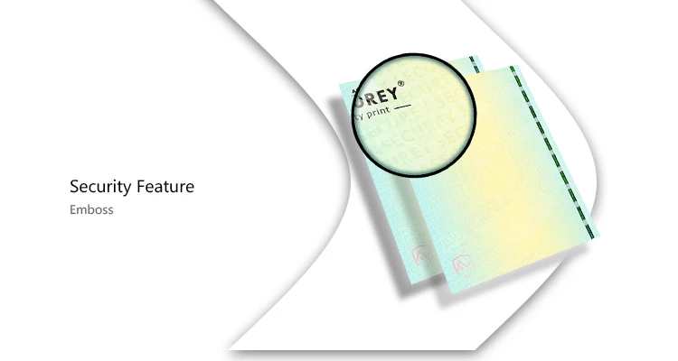 Custom A4 Certificate Security Paper With Watermark And Security Thread ...