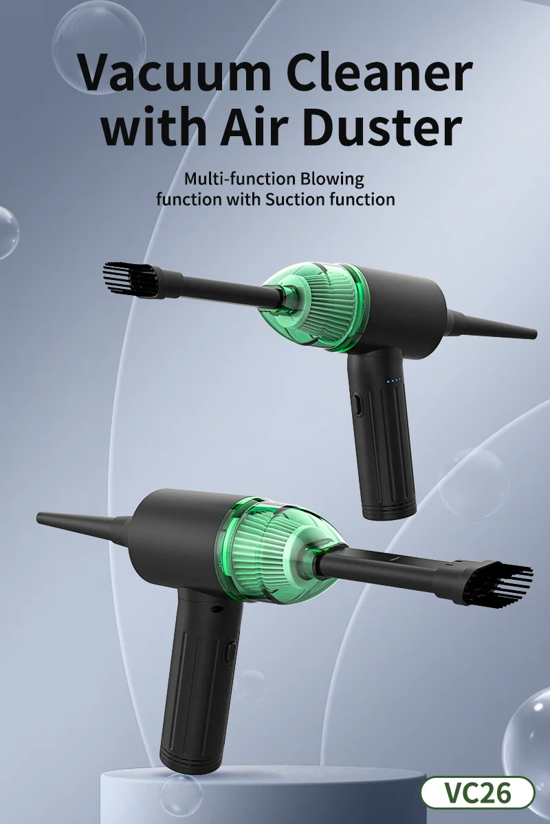 Cordless Car Vacuum Cleaner Computer Air Duster Gun Vacuum Cleaner ...
