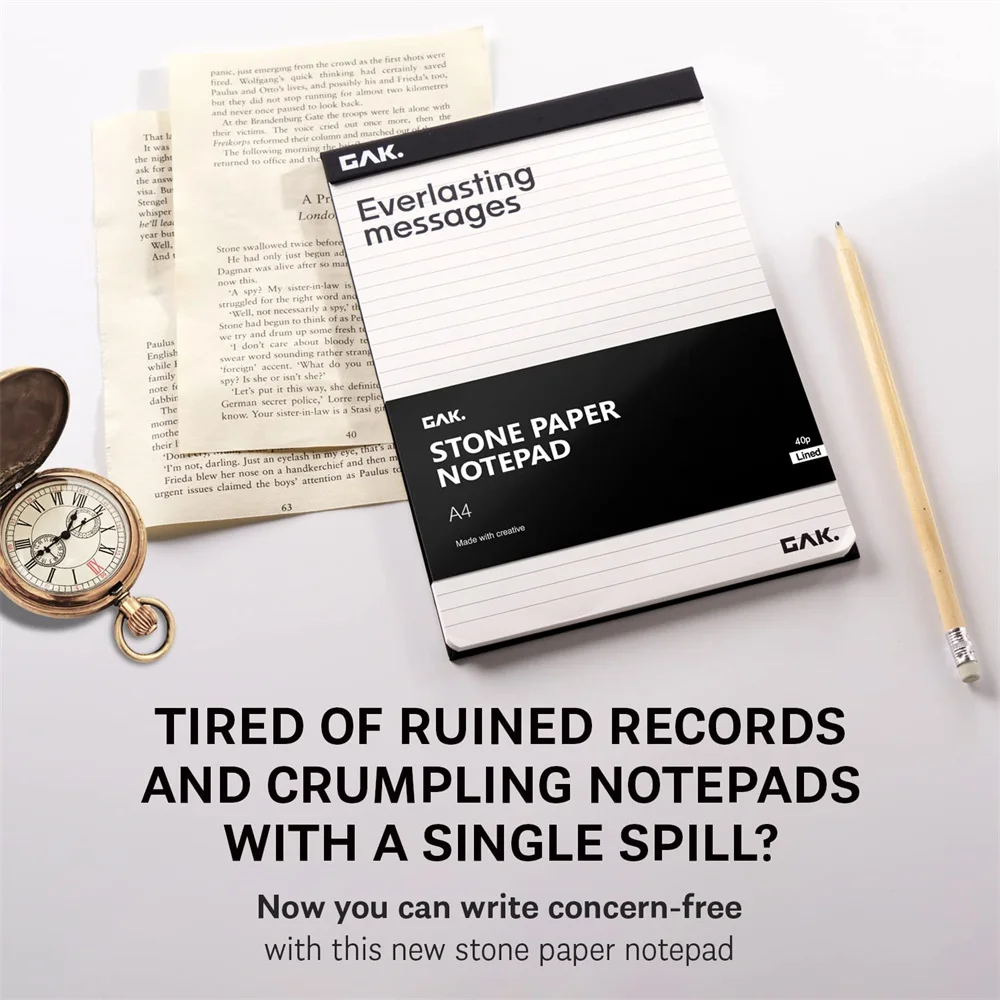 Customized Stone Paper Notebook - Waterproof Notepad A5