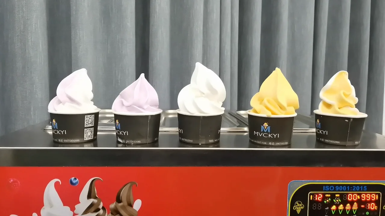 Mvckyi 5 Flavors Soft Serve Ice Cream Machine With Air Pump For ...