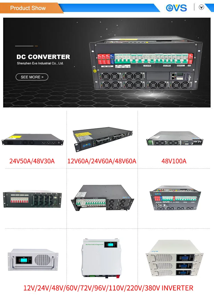 1U Rack Mount 3000W DC Power Supply System for Telecom