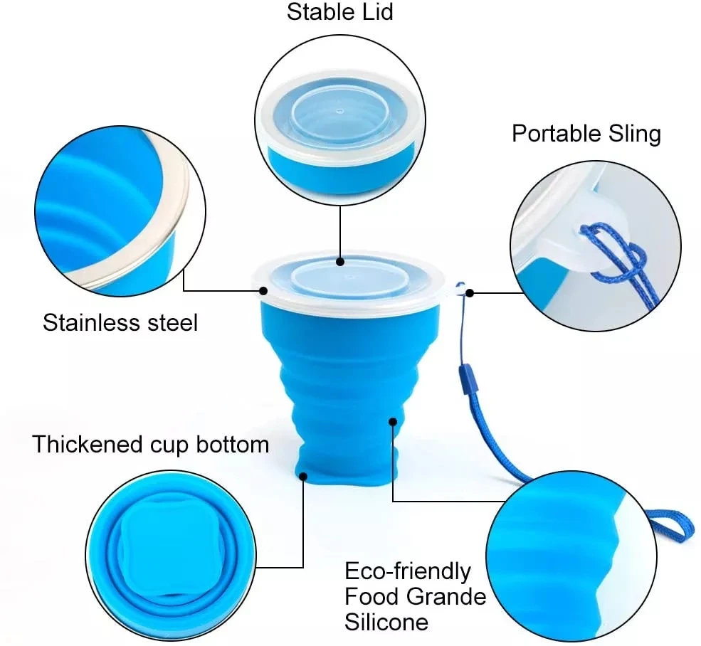 Portable And Eco Friendly Suction Silicone Collapsible Cup - Buy ...