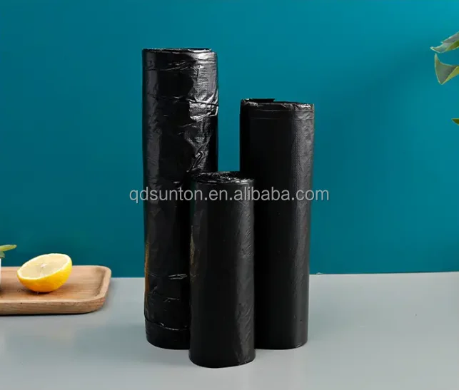 Custom Printed Black Ldpe Hdpe Plastic Bin Industrial Garbage Bag ...